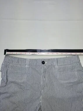 Kim Rogers | Pants & Jumpsuits | Kim Rogers Blue White Striped Capri ...